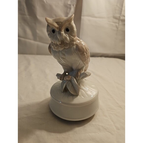 Unbranded | Accents | Vintage Ceramic Porcelain Musical Owl Figurine ...